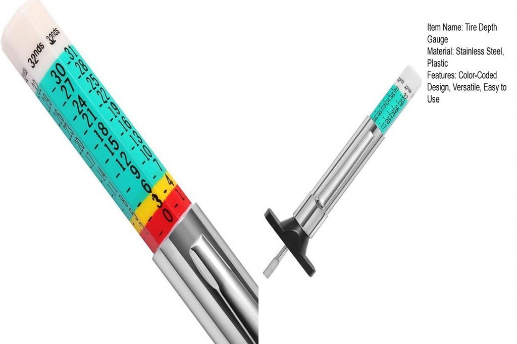 Pocket-sized Tread Depth Gauge Professional Stainless Steel Tire Easy ...