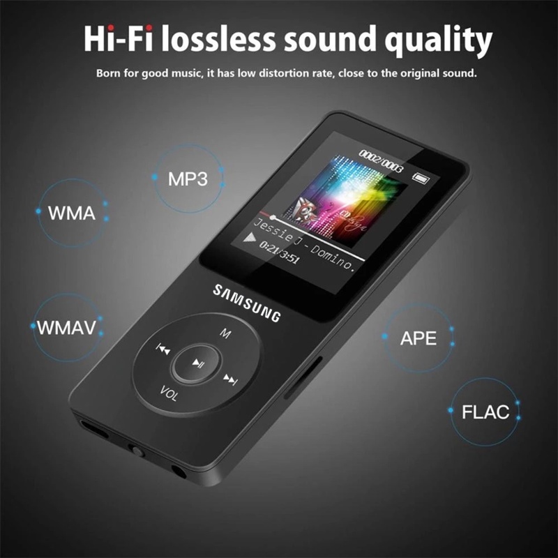 Samsung Walkman HD LCD MP4 Player Multifuncional Suporte Cartão De ...