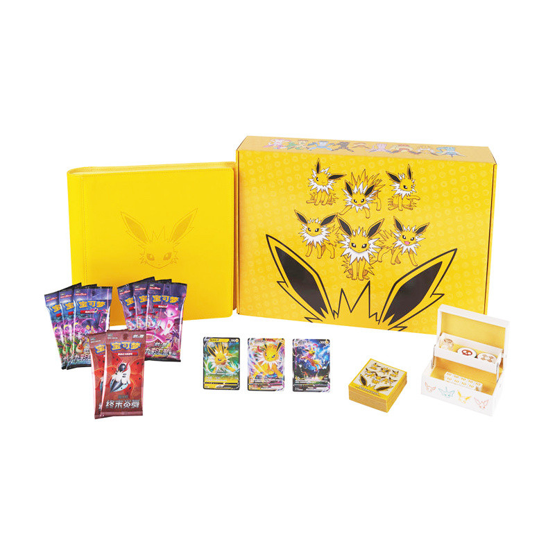Caixa de Presente Pokémon Eevee Oficial Moon Ray Eevee Pintado à Mão PTCG Chinês Simplificado ...