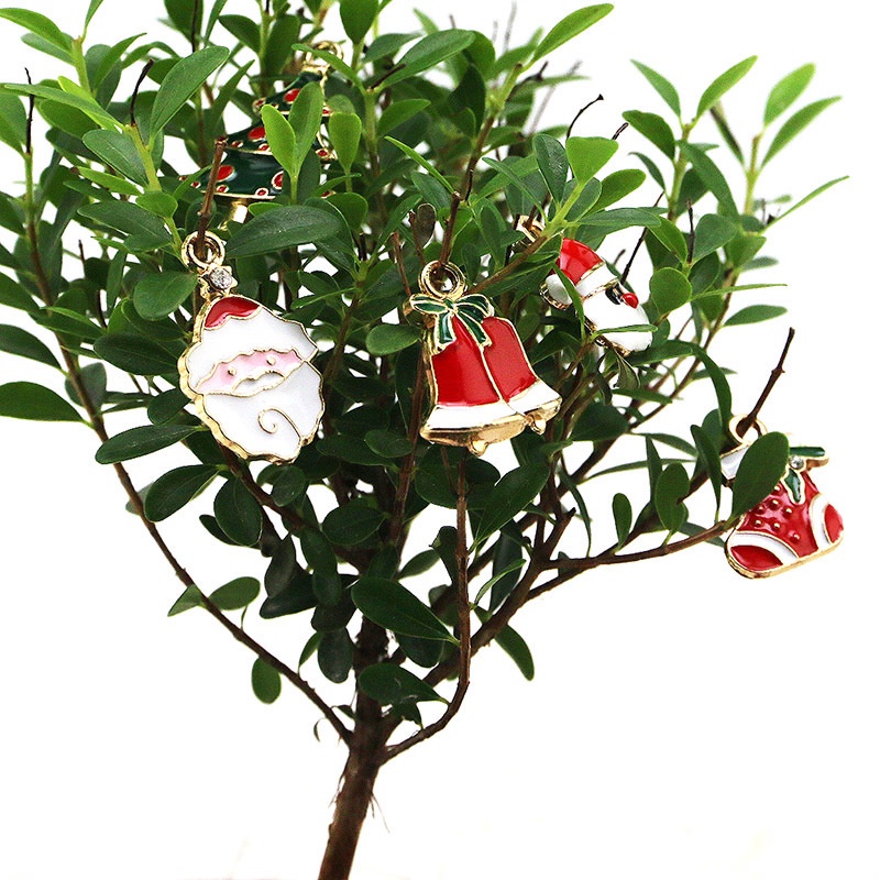 (20 Unidades/Pacote) 2cm Metal Misto Pendurado Natal Mini Decoração ...