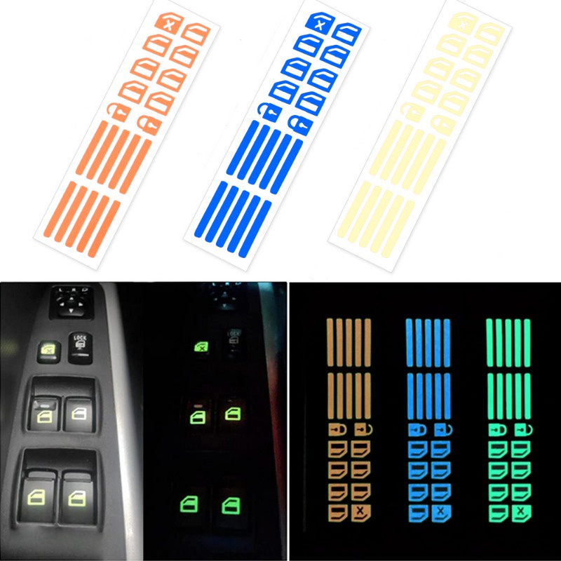 132Pcs/Sheet Universal Automóvel PVC Autocolante De Botão Luminoso ...