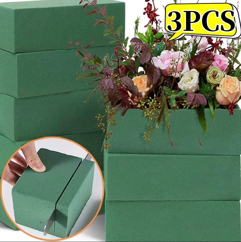 Tijolos De Espuma Floral Quadrados-Lama De Flores Secas E Molhadas Artificiais-Blocos De Para ...