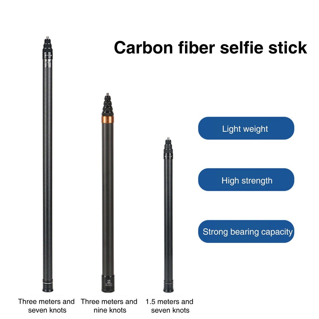 Bastão Selfie De Fibra De Carbono 3M Para DJI Osmo Action Insta360 ...