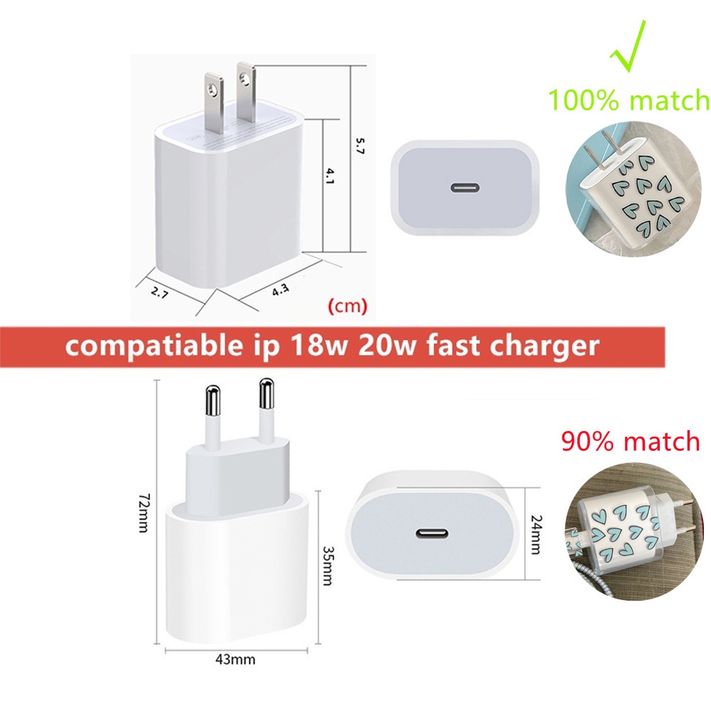 Para O iPhone 18W/20W Caixa Do Carregador 2PCS/5PCS Conjunto De ...