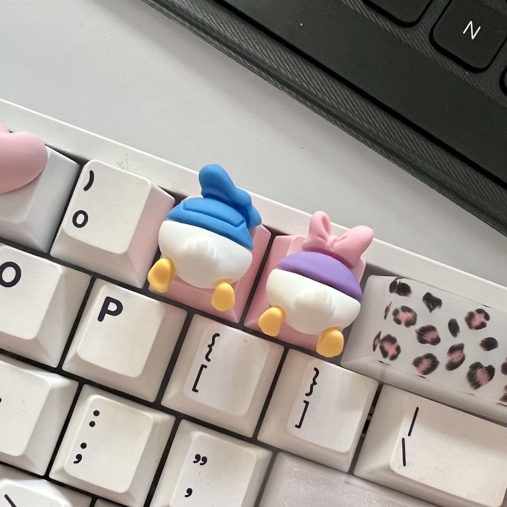 Teclado Mecânico De Pato Bonitinho Keycap Cross Axis | Shopee Brasil