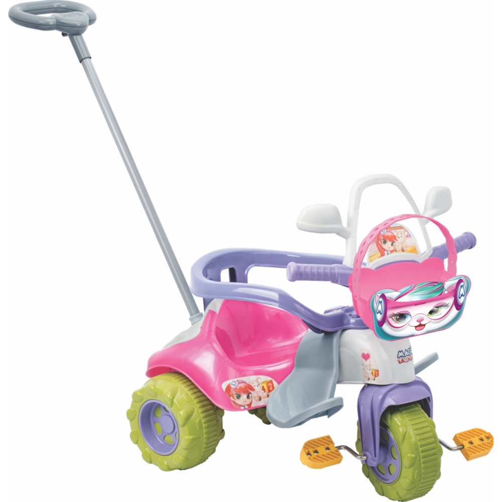 Velotrol Infantil Para Menina Motoca Triciclo Empurrador Cor Rosa ...