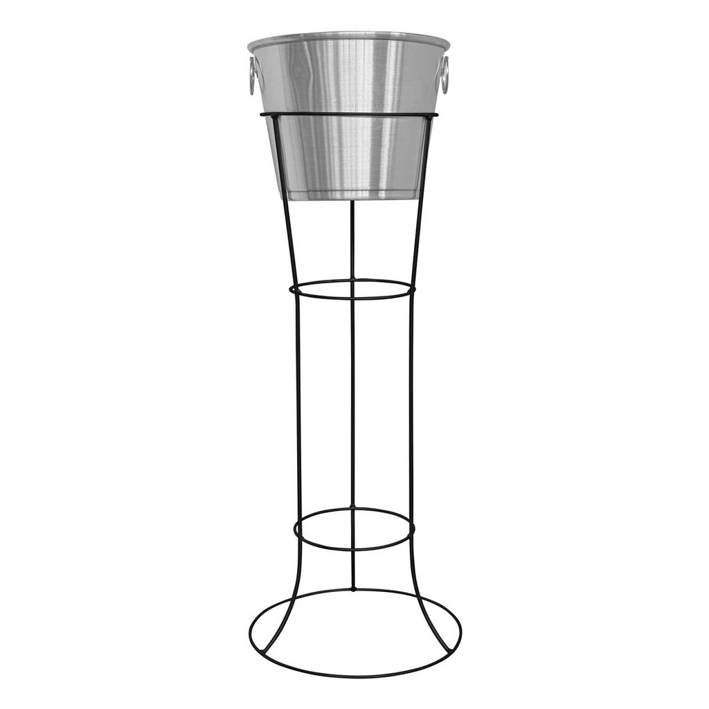 Suporte para Bebidas Geladas - Balde de Gelo de Chão com Base Estável e Visual Sofisticado ...