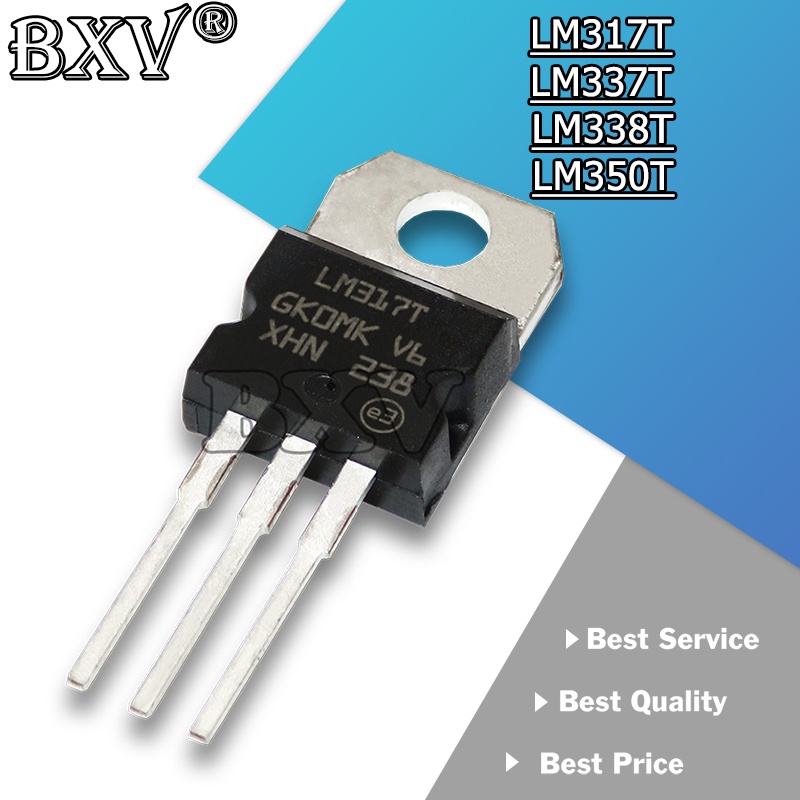 10 unidades / lote LM317T TO-220 LM317 LM350 LM337 LM338 LM337T LM338T LM350T Transistor ...