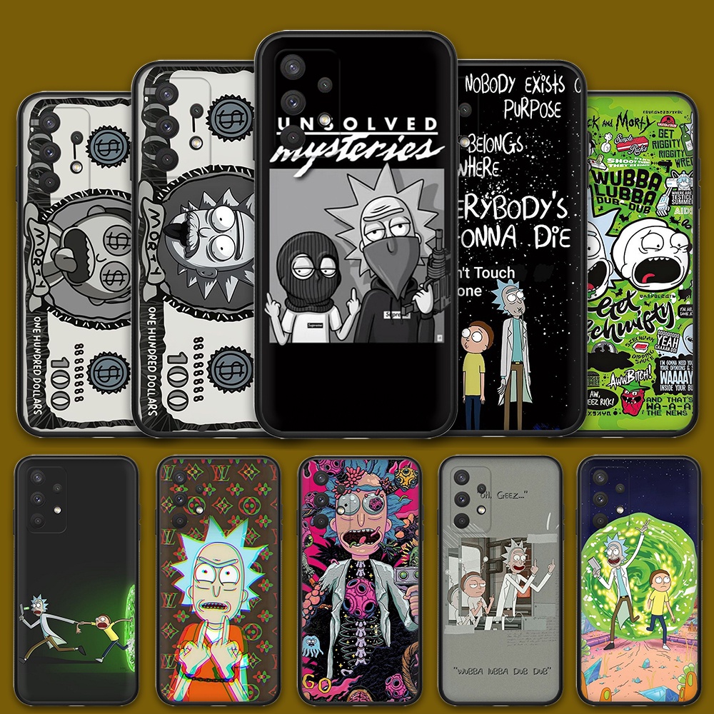 Estojo De Telefone Samsung Galaxy A01 A02S A03S M02s A02 silicone Macio Capa rick E morty L292 ...