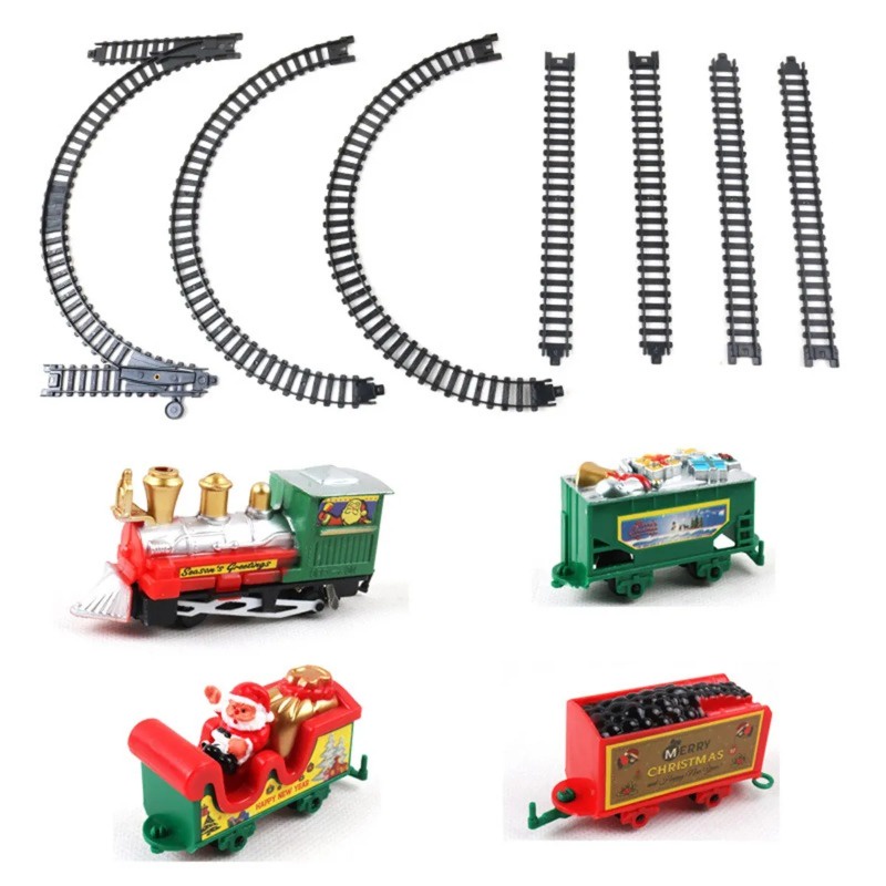 Mini Simulation Railway Tracks Set Game / Plastic Christmas Electric ...