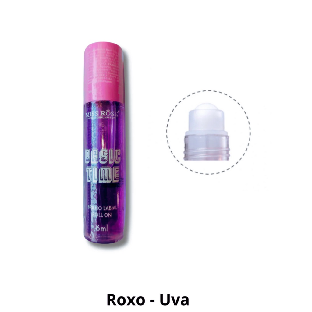 Brilho labial - Glow Time / Basic Time Miss Rôse - Roxo (Uva) | Shopee ...