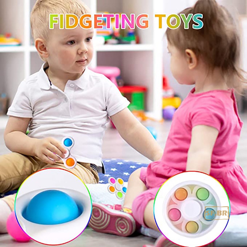 Simples Dimple Push Pop-It Bubble Sensory Autismo Brinquedo Alívio Do Estresse Fidget Spinner ...
