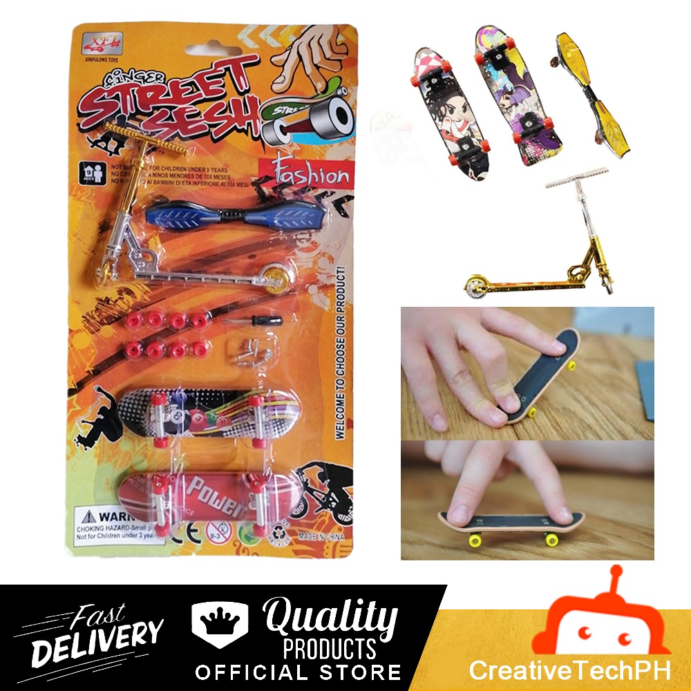 SKATE DEDO KIT 4 MODELOS DE SCOOTER PATINETE | Shopee Brasil