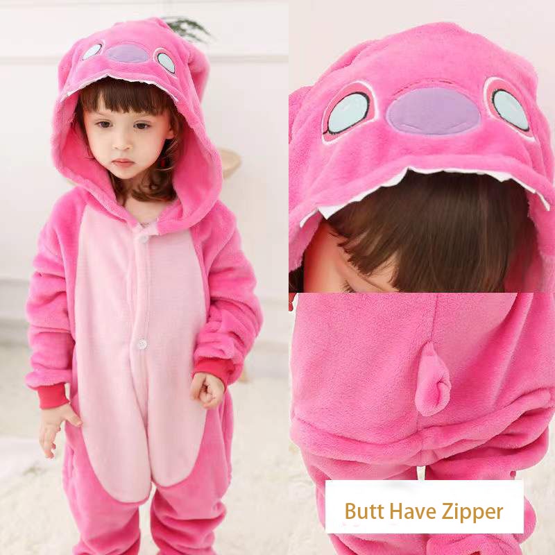 Kigurumi Pantera Cor-De-Rosa Pijamas Kids Onesies Crianças Pontos ...