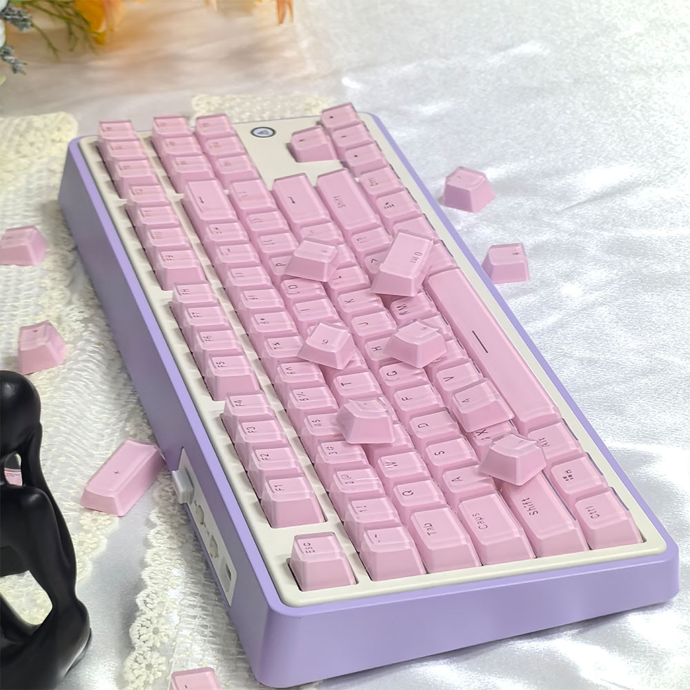 Rosa Jello Keycap Perfil OEM 104 Teclas PC Double Shot Light ...