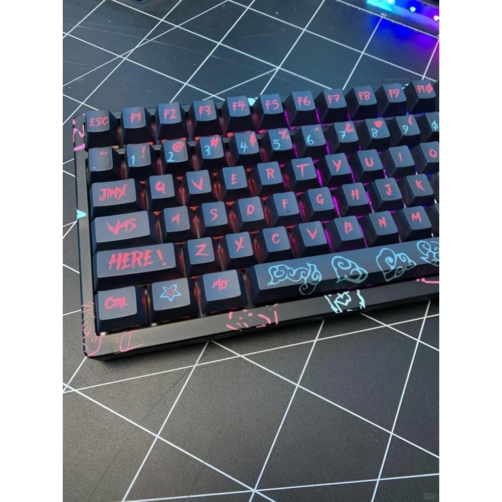 Jinx Keycap Cherry Profile PBT Sublimação De Cinco Lados LOL Gaming E ...