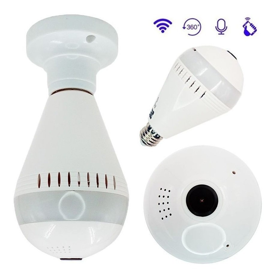 Lampada Espiã Com Camera E Luz De Led Wifi HD | Shopee Brasil