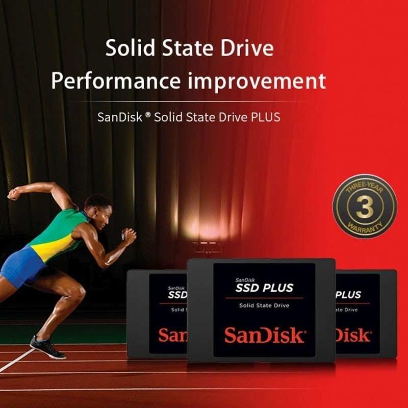 Unidade De Estado Sólido Interna Sandisk SSD 1 Tb 2 Plus SATA 3 2.5 " | Shopee Brasil
