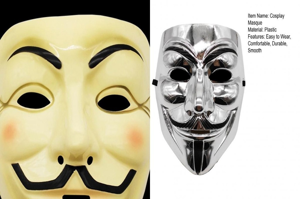 [EY] Capa Compacta Para Rosto De Dança Festa Temática Terrorista Hacker ...
