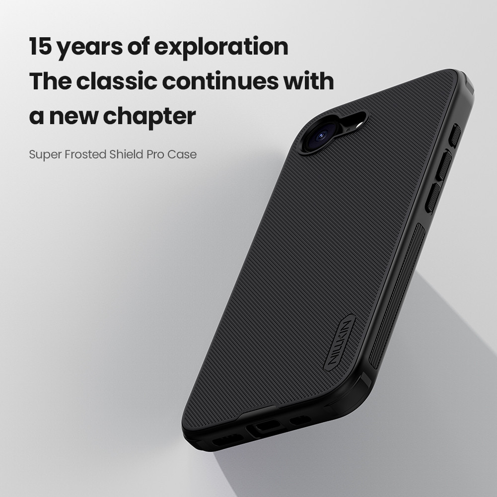 Nillkin Para iPhone 16e Caso Super Frosted Shield Pro Anti Impressão Digital Capa Traseira À ...