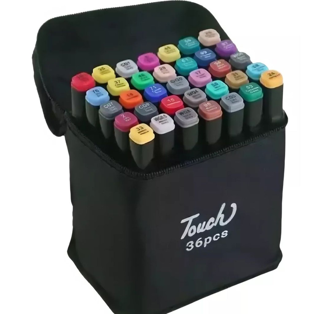 Conjunto Canetinhas Marcador Ponta Dupla 36 crs | Shopee Brasil