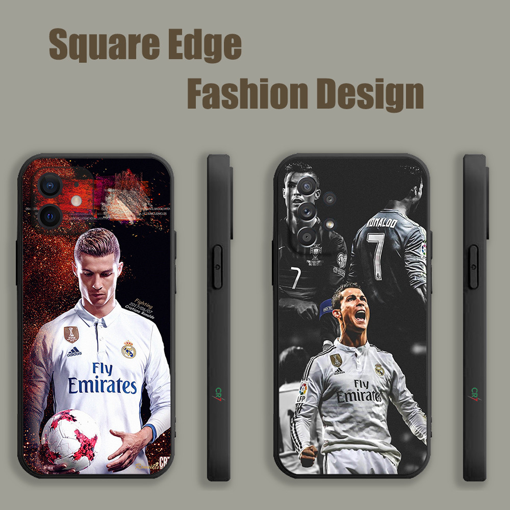 Caixa Para Telefone Samsung A7 2018 A13 Lie A01 A3 M01 Core A14 CR7 IOI25 Borda Quadrada ...