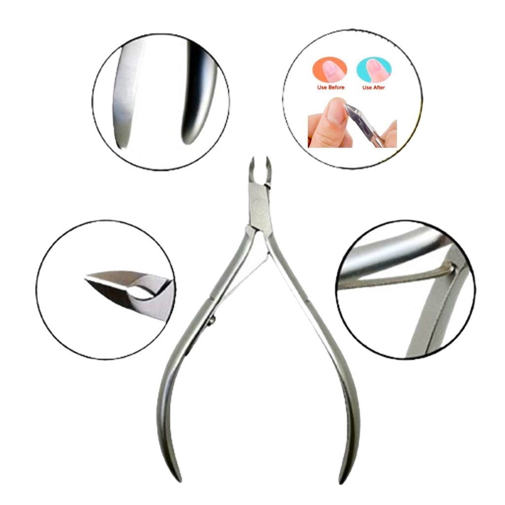 Cortador de Cuticula Inox Profissional para Corte de Unhas Cuticulas ...