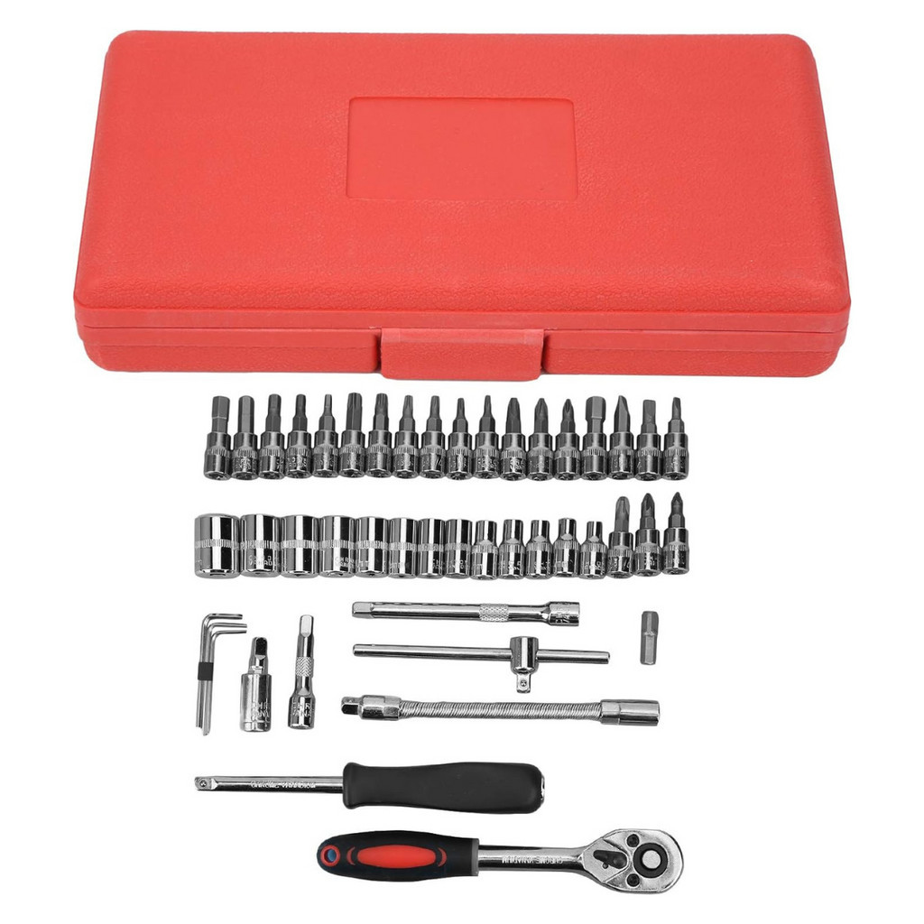 Kit De Ferramentas 46 Peças Jogo De Soquetes Chave Allen Catraca Bit ...