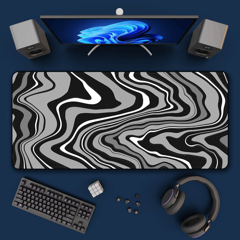 Cinza Branco Gaming Mousepad XXL Teclado Gamer Velocidade Estética ...