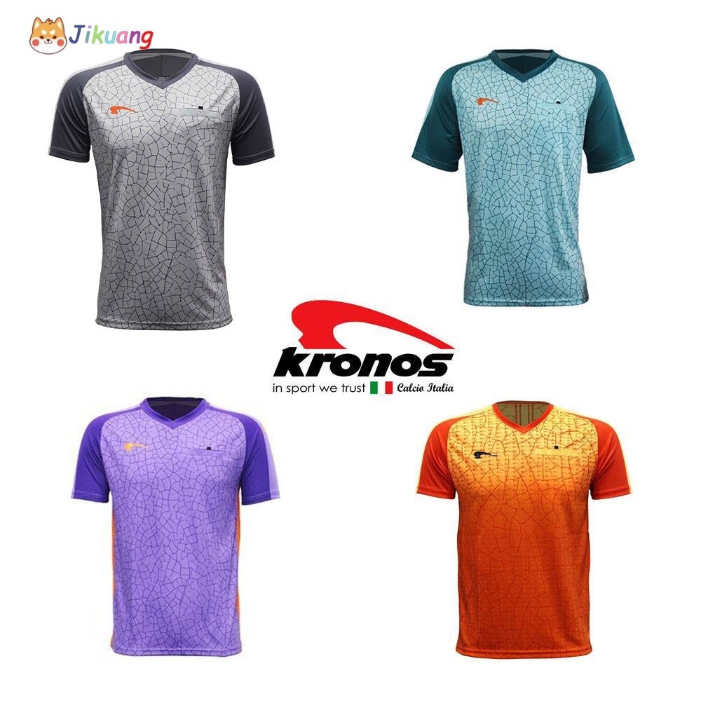 Camisa De Árbitro Kronos Uniforme 2024 Jersey Novo Bola Sepak Kelabu