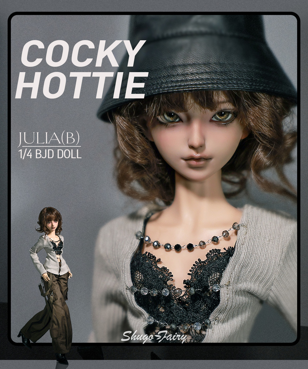 Boneca Bjd 1/4 Julia B Conjunto Completo Legal Estilo Y2K Peito Pequeno ...
