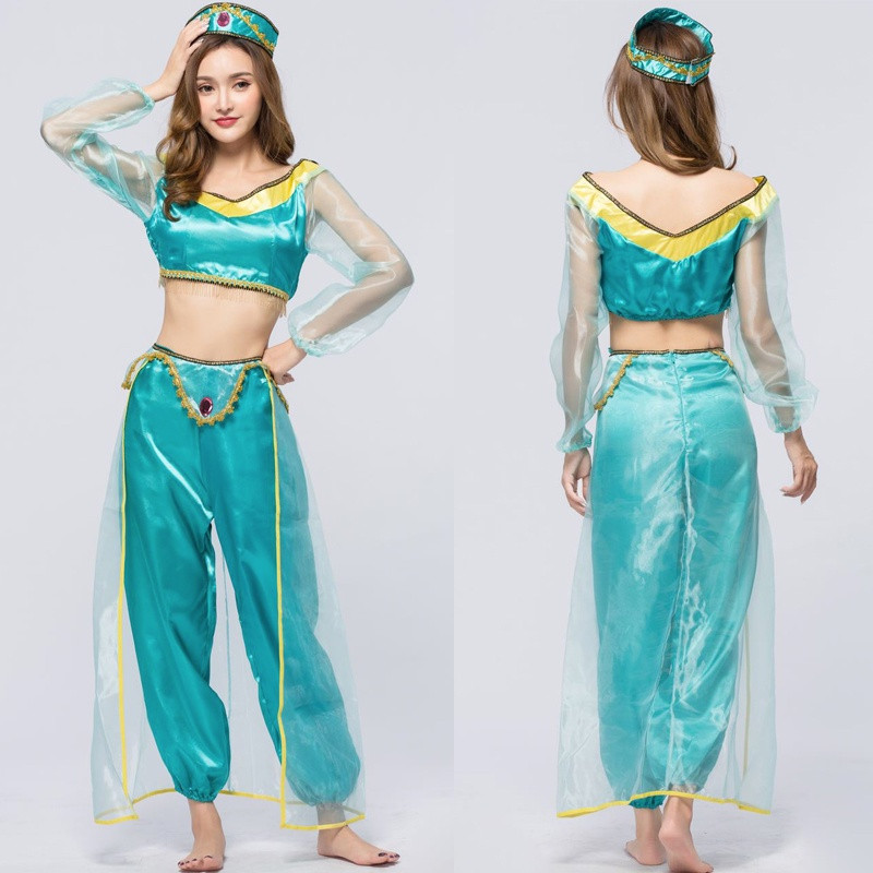 Anime Aladdin Princesa Jasmim Cosplay Adulto Conjunto De Calças De Bebê ...