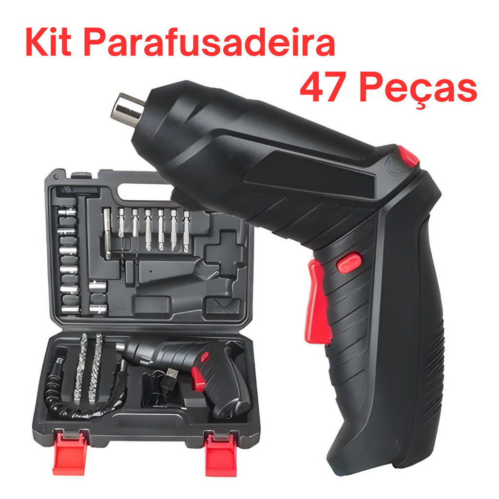 mini parafusadeira elétrica kit parafusadeira Parafusadeira Com jogo de ...