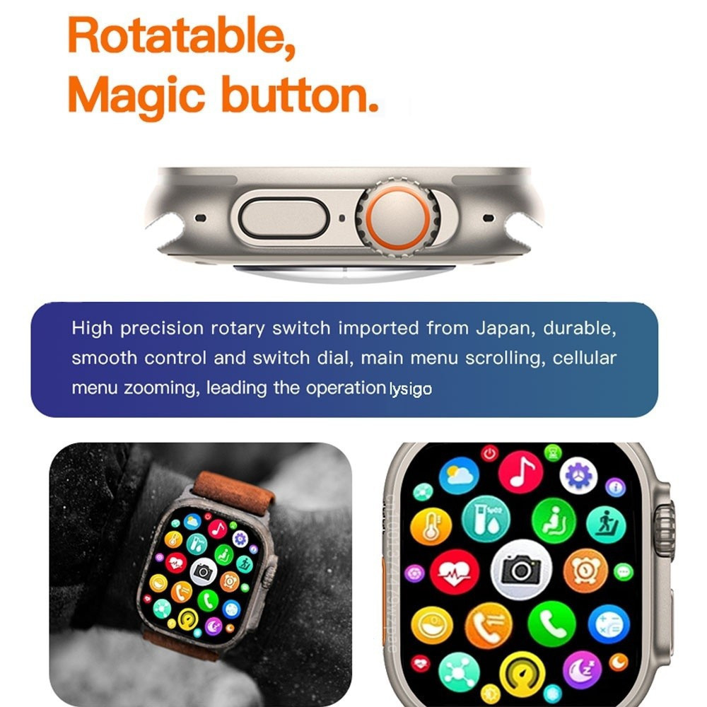 2025 Último Smartwatch 9 com 2 Pulseiras + Fones de Ouvido Bluetooth ...