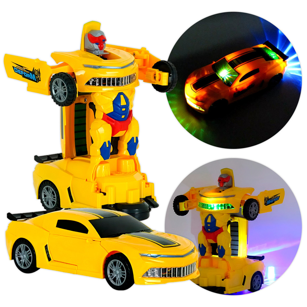 Carro Robô 2 Em 1 Musical Bate E Volta Luzes Brinquedo Infantil ...