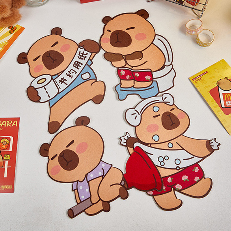 Adesivo Desodorizante Capybara Cartoon-Reutilizável , Auto-Paster ...