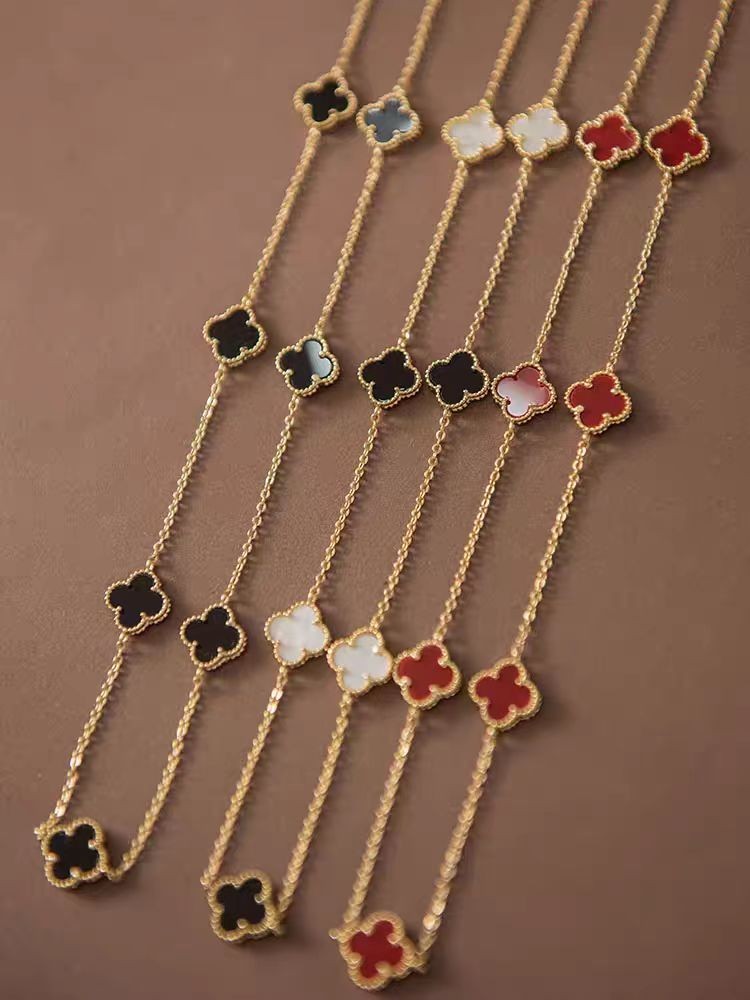 2024 Novo Estilo 20 Colar da Sorte Colar do Trevo Lucky Clover Niche ...