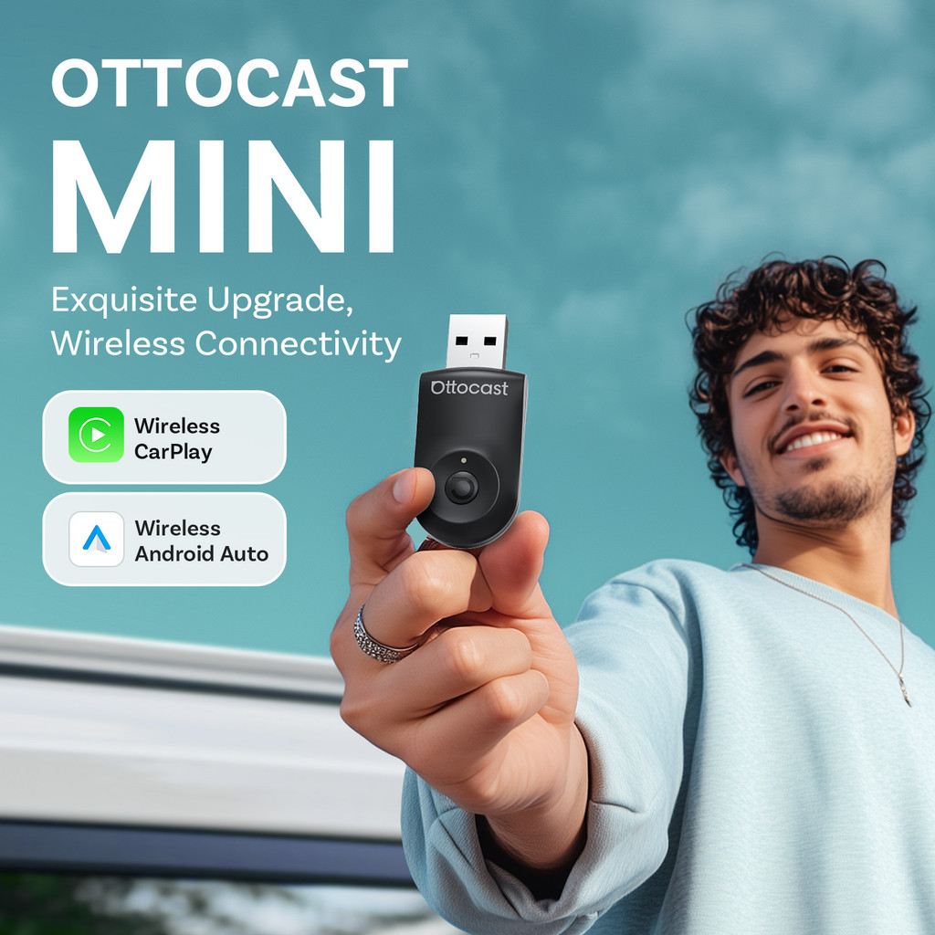OTTOCAST MINI 2 Em 1 Com Fio Para CarPlay Sem Android Adaptador ...