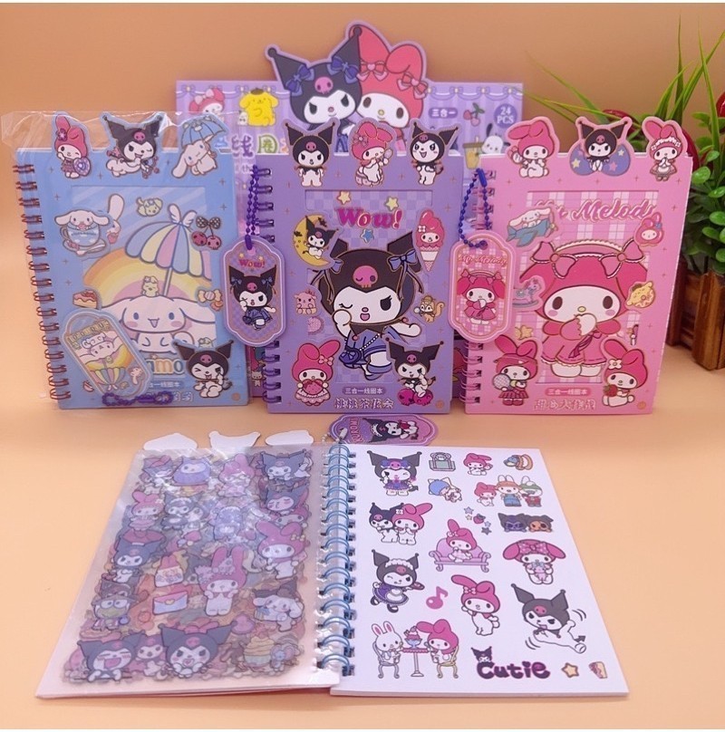 Sanrio Sticker Coil Book My Melody Kuromi Cinnamoroll Manual De Faça ...