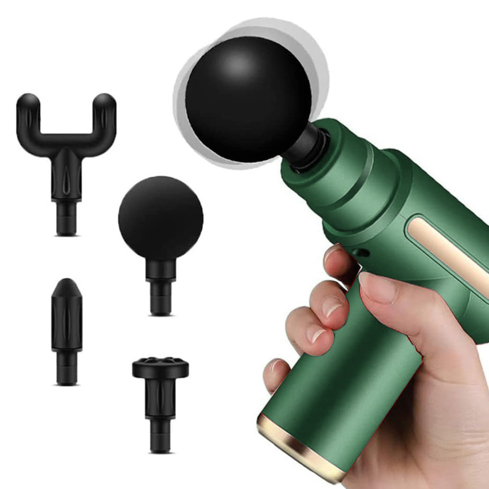 Pistola Massageadora Eletrica Corporal De Fisioterapia Verde | Shopee Brasil