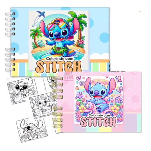 Livro De Colorir Stitch Capa Dura A5 50 Pag | Shopee Brasil
