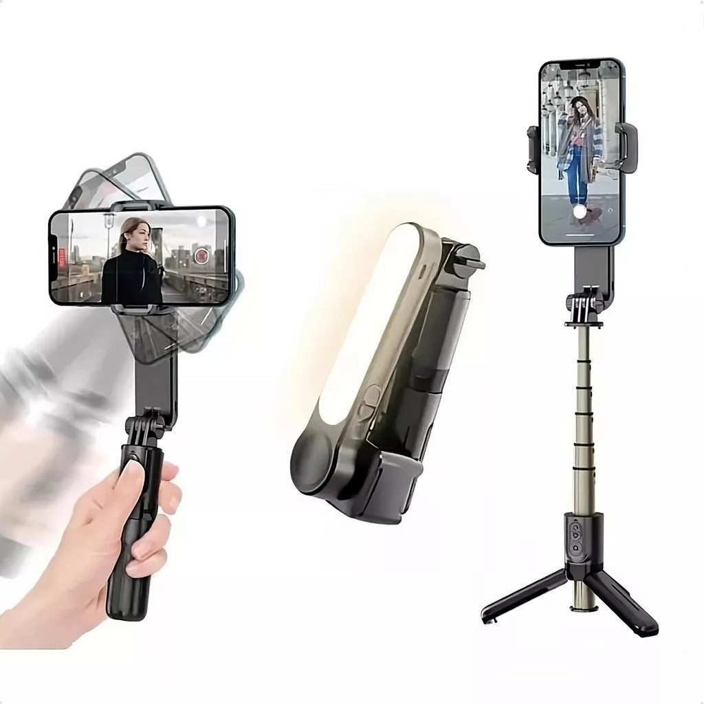 Gimbal Profissional De Celular Vertical Horizontal Cor Preto é um ...