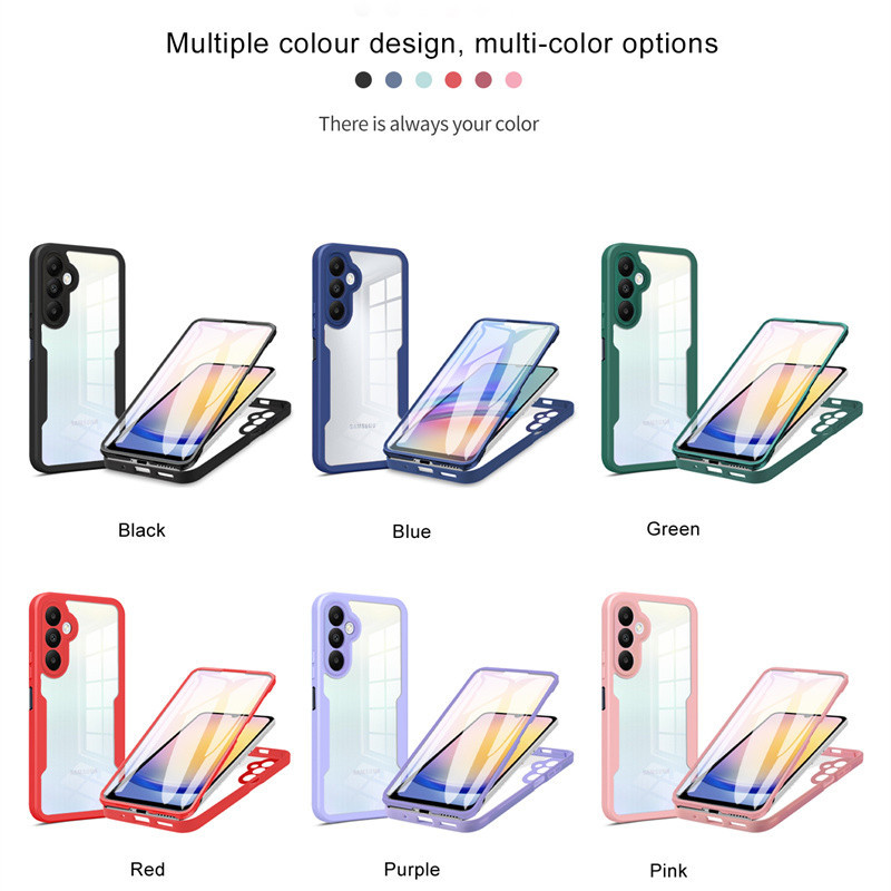 Para Samsung Galaxy A15 A25 A35 A55 5G Caso 360 Protetor De Tela Cheia Capa Dura Sumsung A 15 35 ...