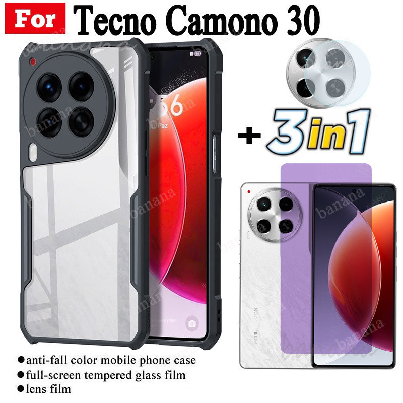 3 Em 1 Tecno Camon 30 Pro Caixa De Telefone À Prova De Choque Para 4G ...