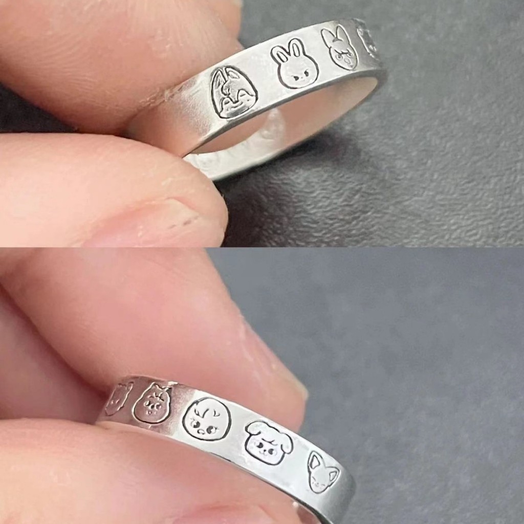 Kpop Idol Stray Kids Rings Skz Alloy Anéis Abertos Ajustáveis Acessórios De Moda Stay Fans Gift ...