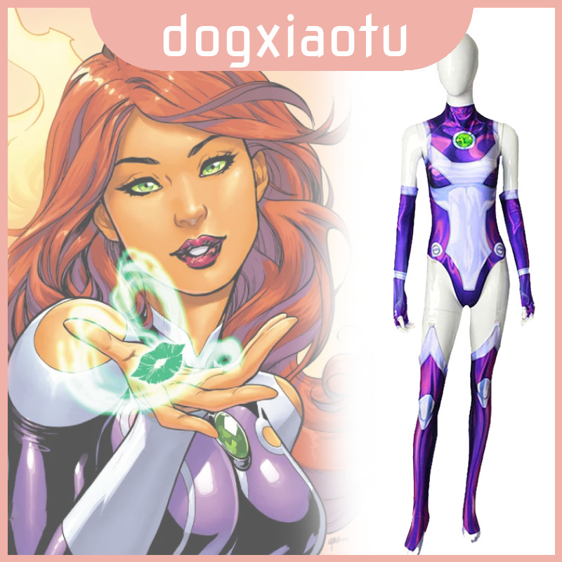 Fantasia De Super-Herói Roxa Starfire Perfeita Para Festas De Cosplay ...