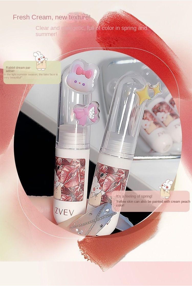 ZVEV Velvet Esmalte Labial Fosco Com Brilho D'água E Maquiagem ...