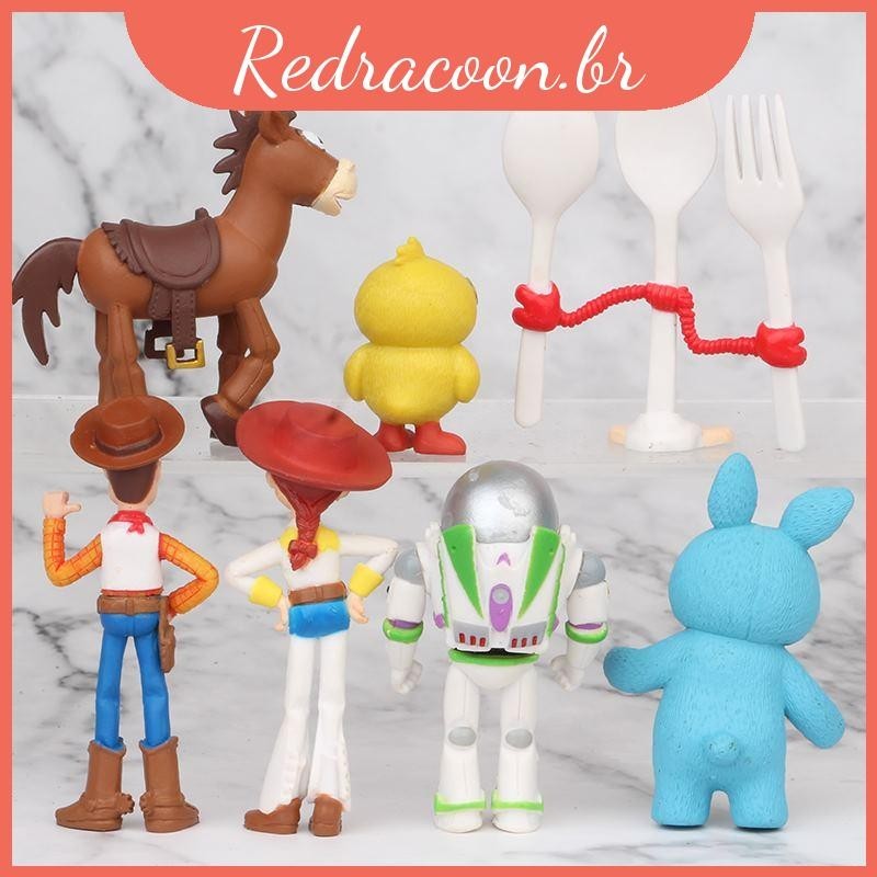 História De Brinquedo 4 Woody Lightyear Rex Urso Alienígena 7 Pcs Ação ...