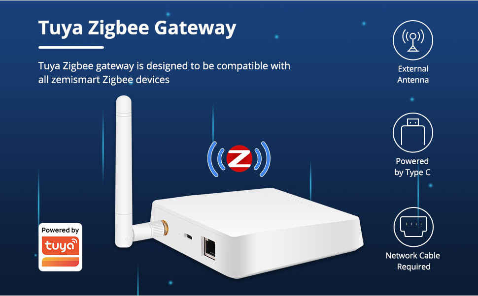 Zemismart Tuya Antena Zigbee Hub Centro Inteligente De Controle ...