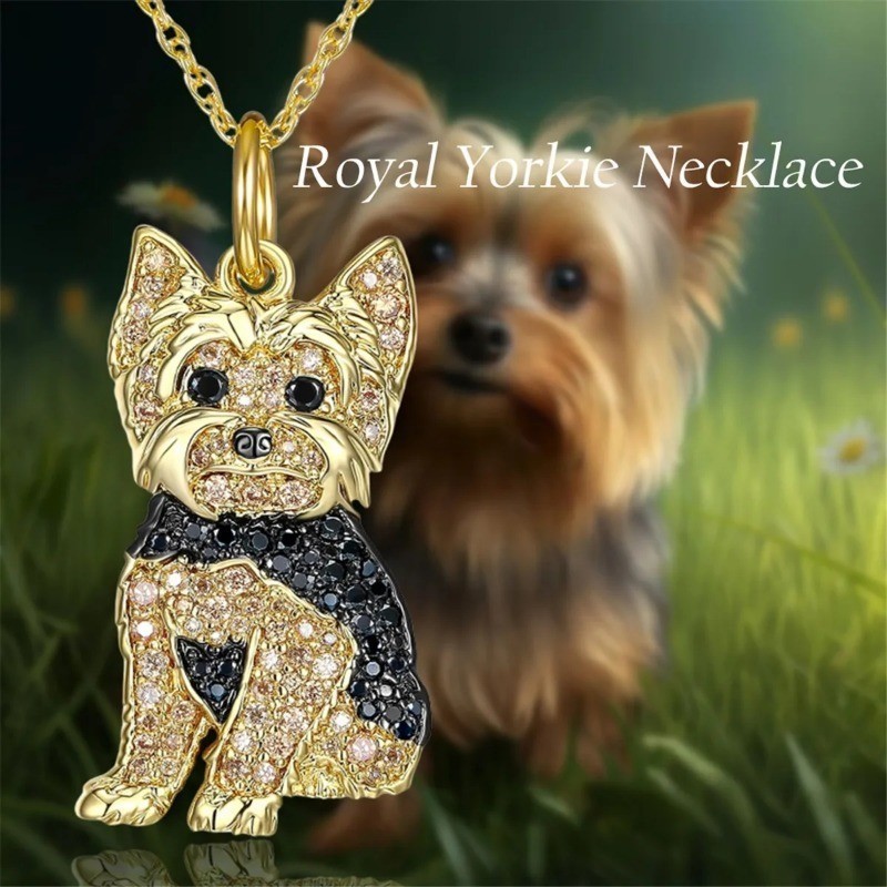 York Yorkie Dog Pendant Necklace-Acessórios De Jóias-Presentes De ...